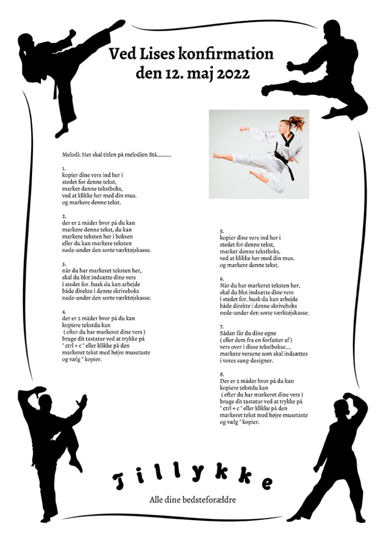 Skabelon til personlig sangtekst - festsange.nu