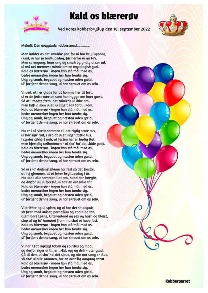 Kobberbryllupssange - festsange.nu