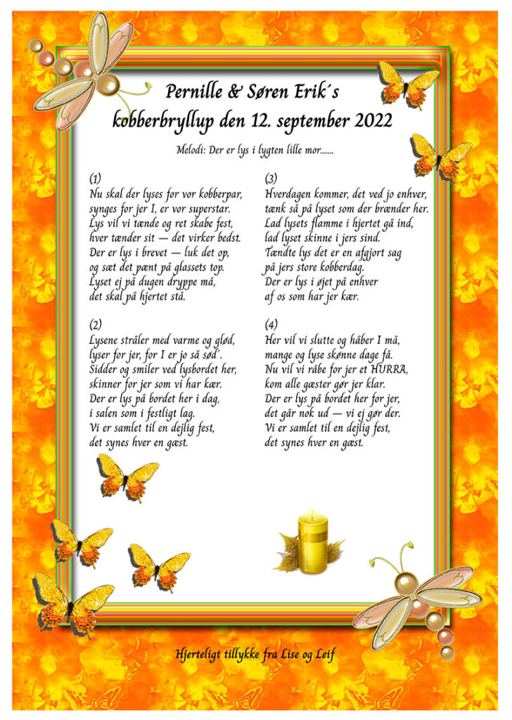 Kobberbryllupssange - festsange.nu