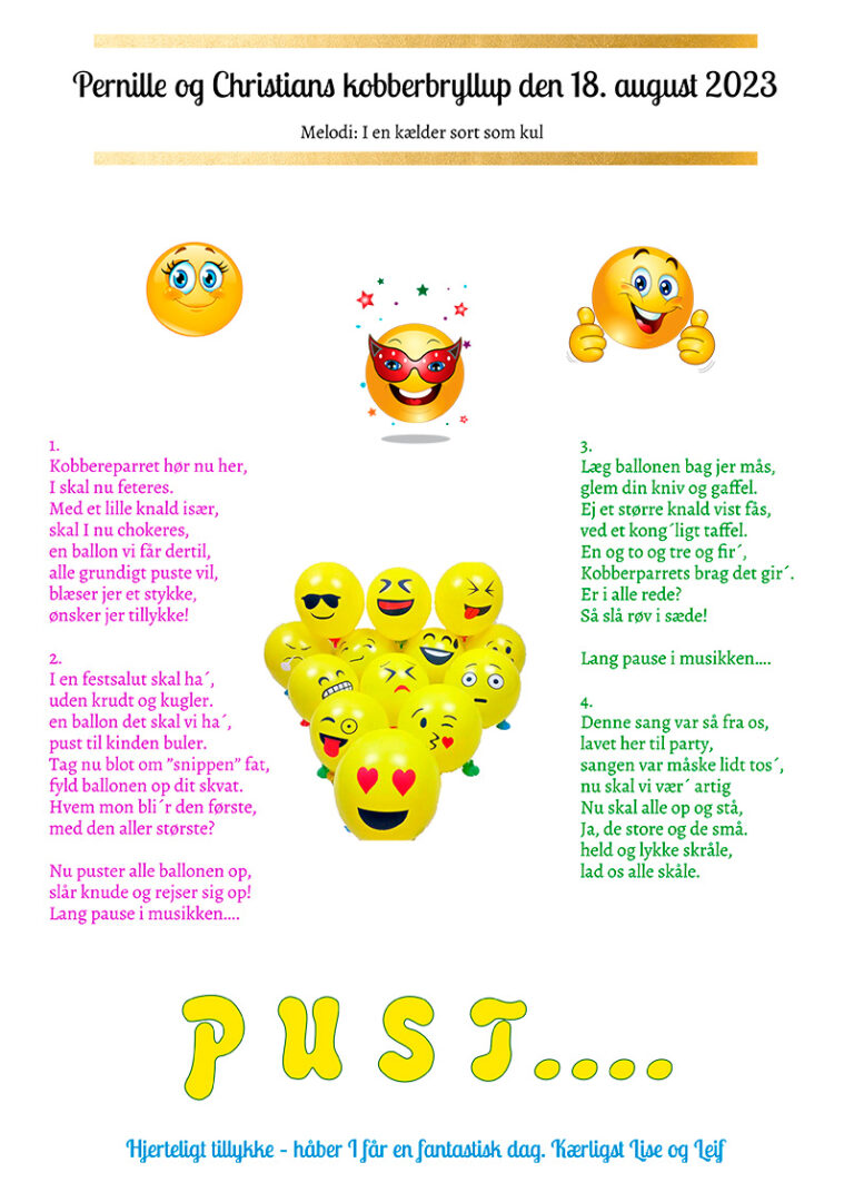 Kobberbryllupssange - festsange.nu