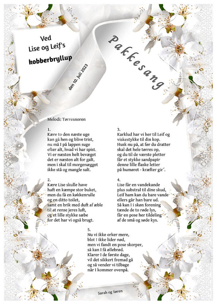 Kobberbryllupssange - festsange.nu